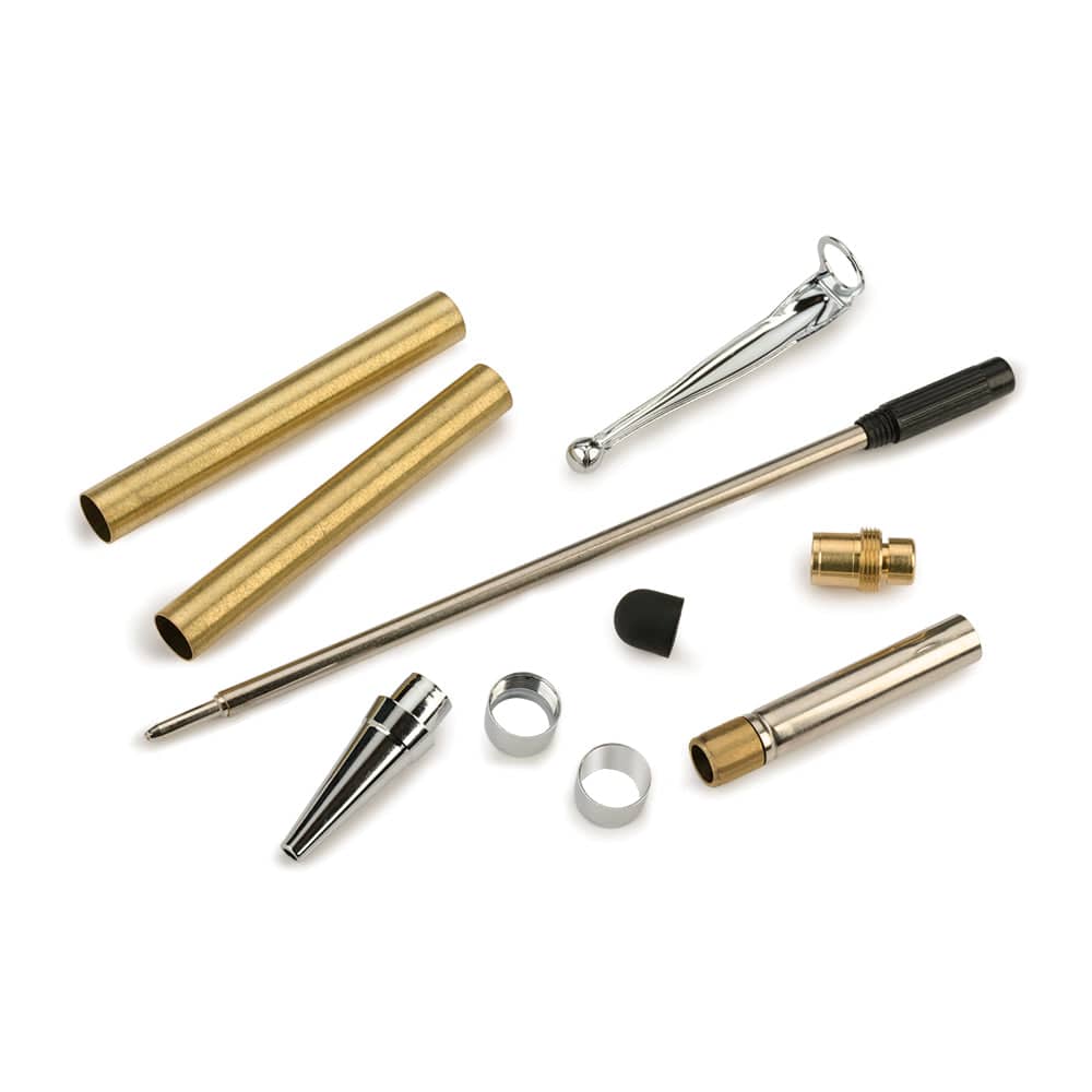 WoodRiver Debonair Slim Stylus Ballpoint Pen Kit – Chrome | Woodcraft