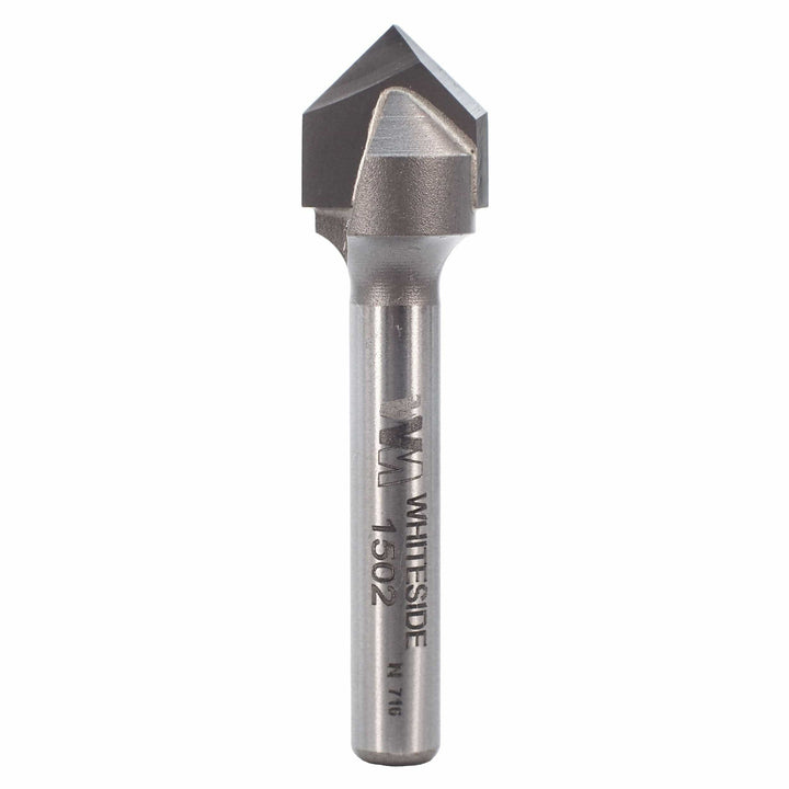 Whiteside 1550 60° V-Groove CNC Router Bit 1/4" SH 1/2" D X 7/16" P X 2 ...