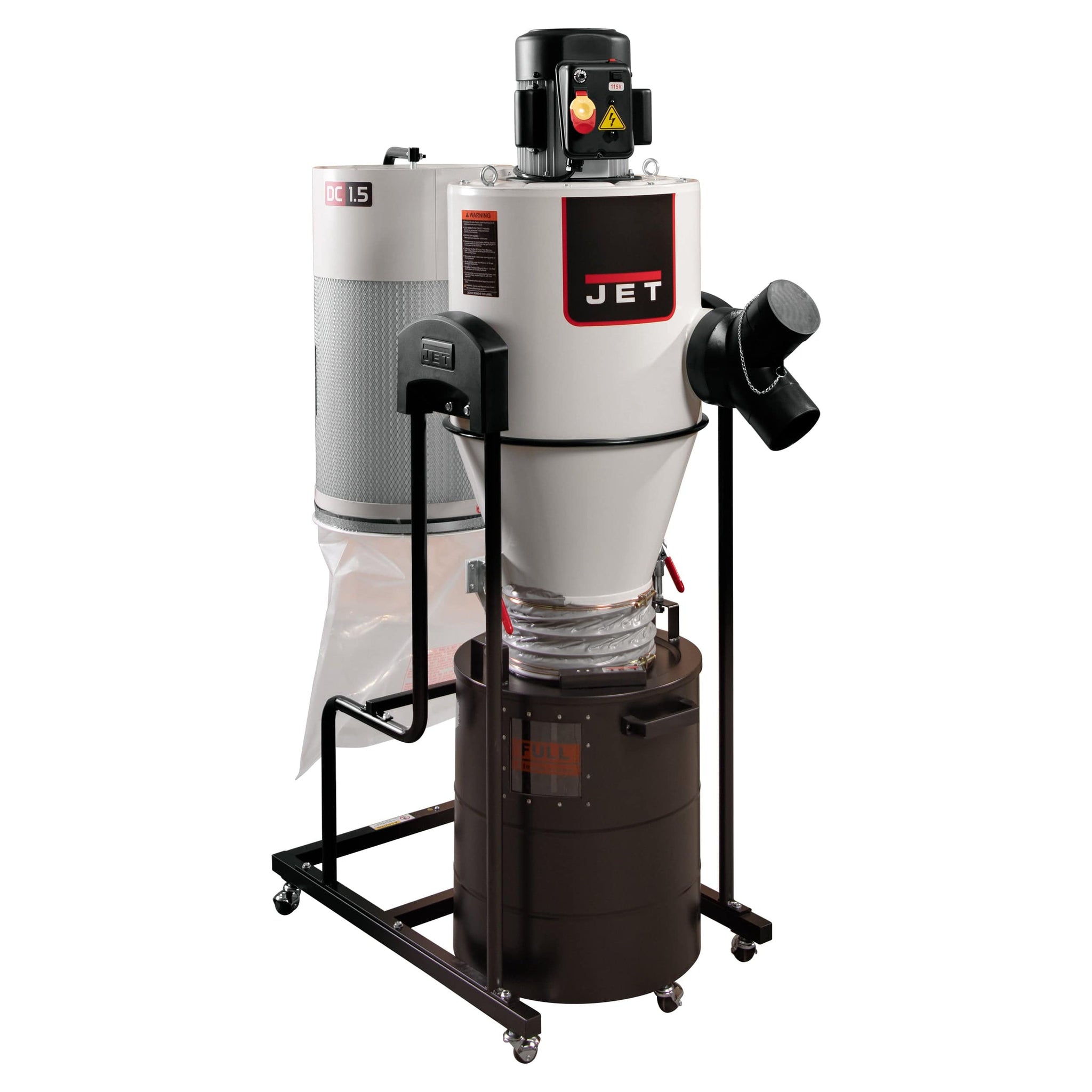 Jet Cyclone Dust Collector with 2-Micron Canister Filter - 1-1/2 HP 1 ...