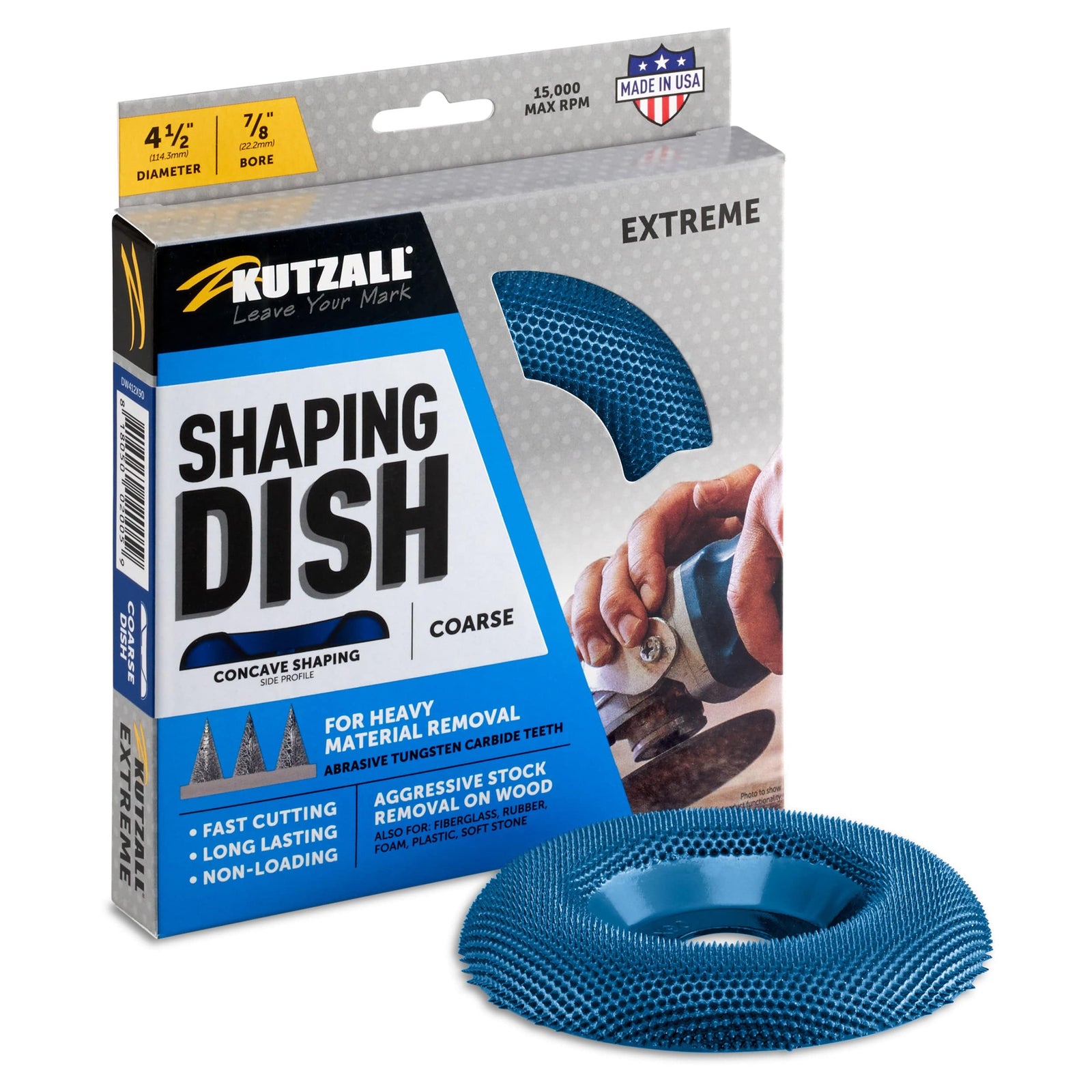 Kutzall - Extreme Shaping Dish - 4-1/2" Diameter - Coarse | Woodcraft