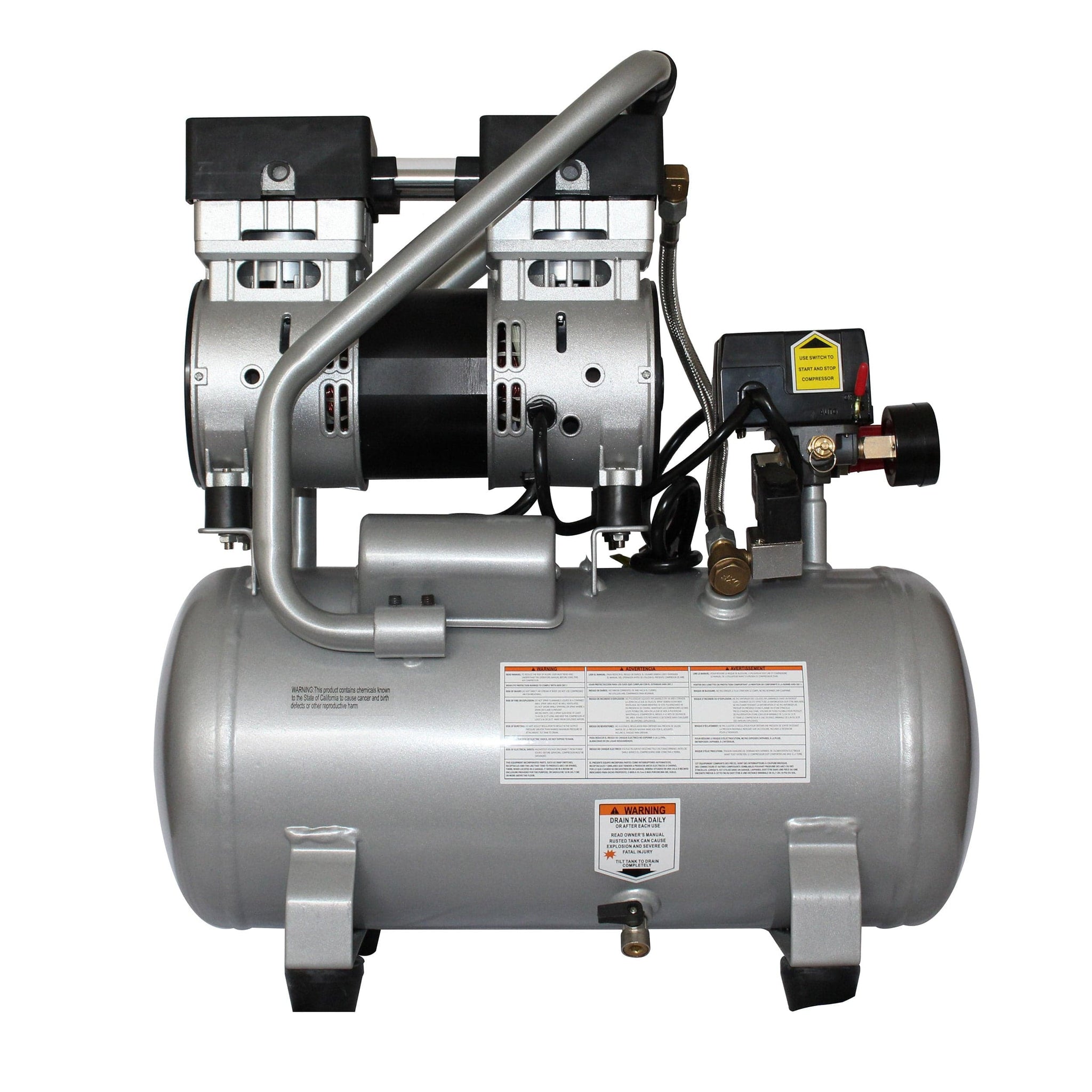 Performance Abrasives - 4.7 Gallon Oil-Free Steel Tank Air Compressor ...