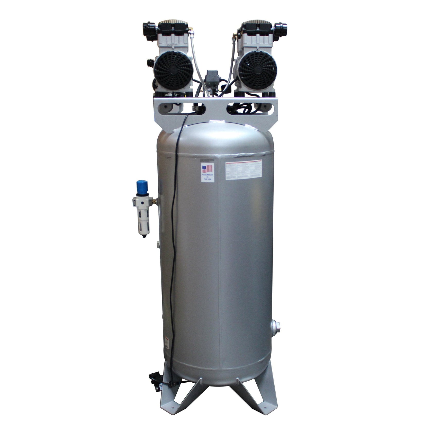 4HP 60 Gallon Oil-Free Steel Tank Air Compressor with Auto Drain Valve ...