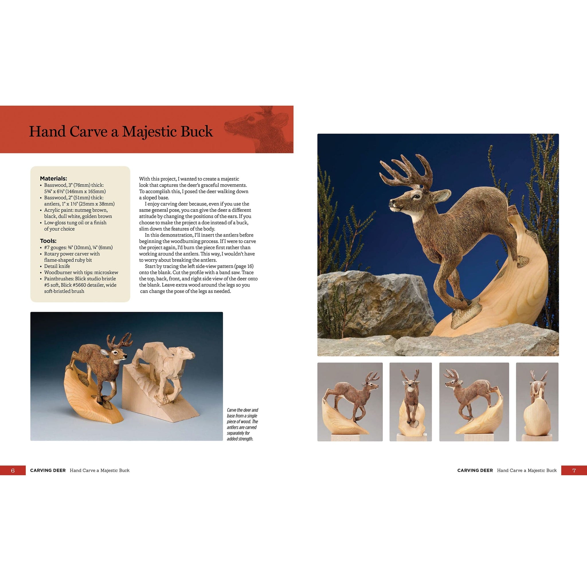 Buy Carving Deer Patterns and Reference for Realistic Woodcarving at ...