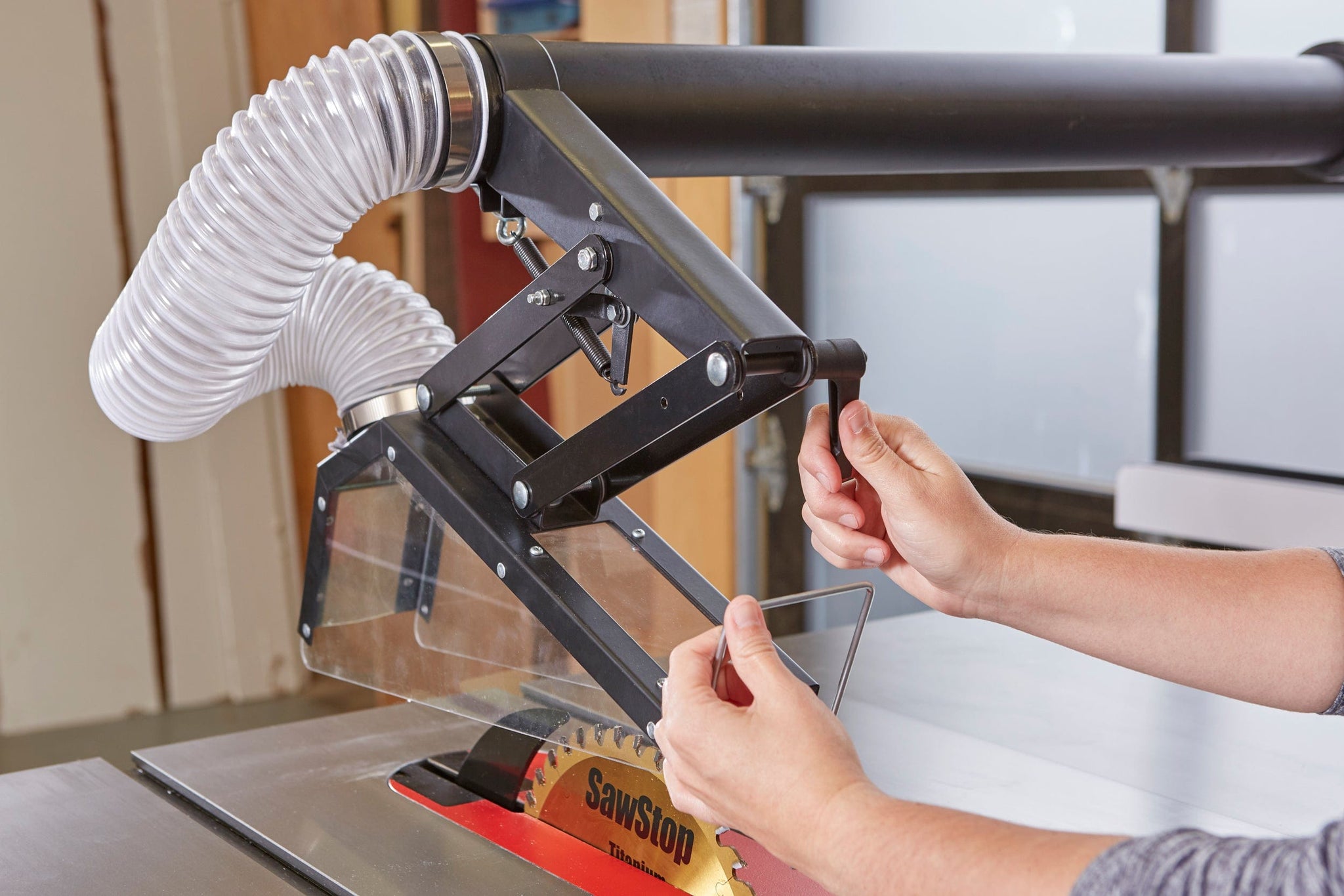 Sawstop Floating Overarm Dust Collection Guard | Woodcraft